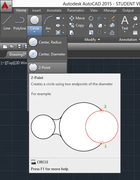 List And Explain Different Methods To Draw Circle In Autocad Cole has 