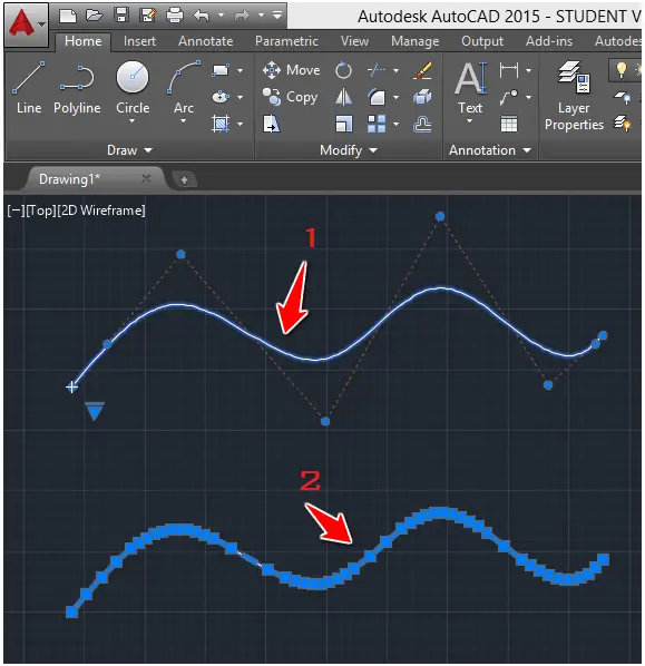 AutoCAD Tutorial 19 Convert Spline To Polyline Tutorial45