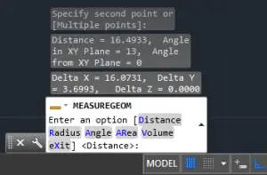 Measure the Distance and Angle Between 2 Points in AutoCAD - Tutorial45