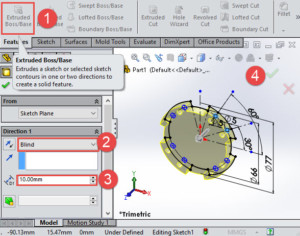 Solidworks Tutorial: Create a Simple 3D Object - Tutorial45