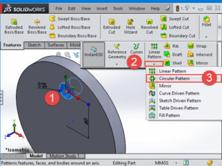 Solidworks Tutorial: Circular Pattern - Tutorial45