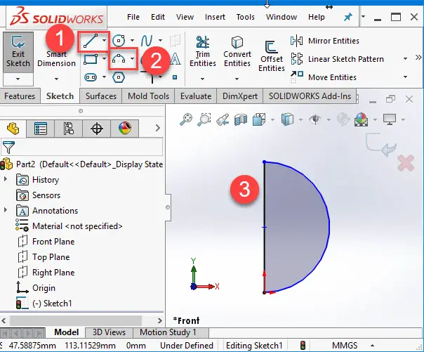 Solidworks Tutorial How To Create A Sphere In Solidworks Tutorial45